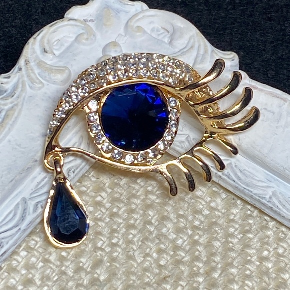 Jewelry | Tears Of Joy Crying Eye Brooch Pin | Poshmark
